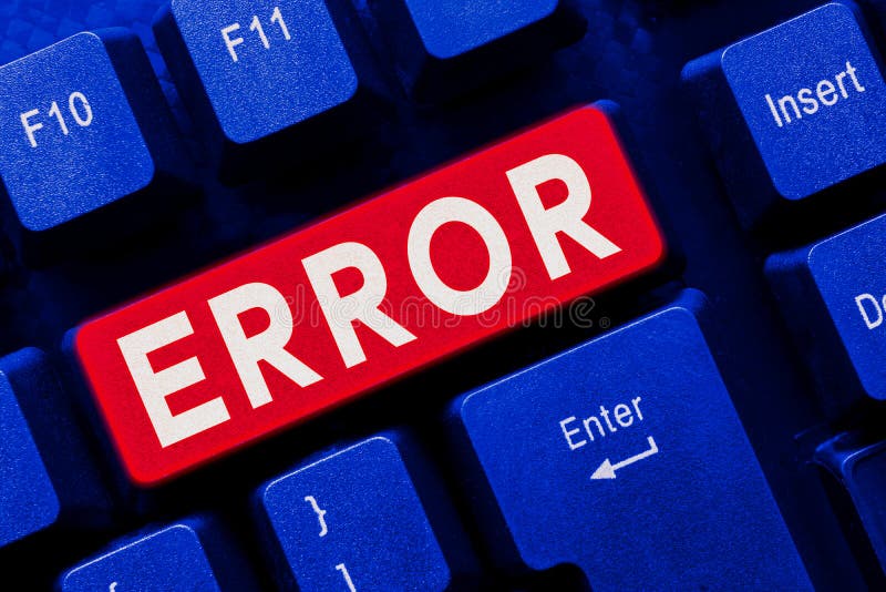 Hand Writing Sign Error. Business Approach Mistake Condition of Being ...