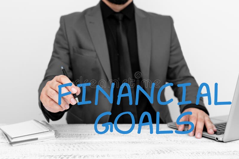 Text Caption Presenting Financial Goals. Business Concept Targets ...