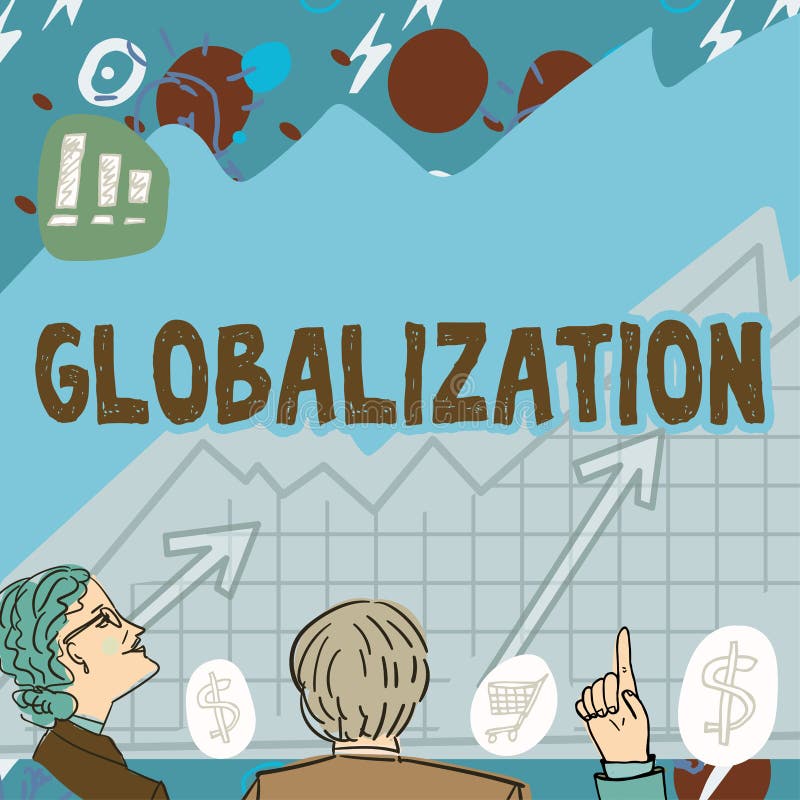 Hand Writing Sign Globalization. Business Idea Development of an ...