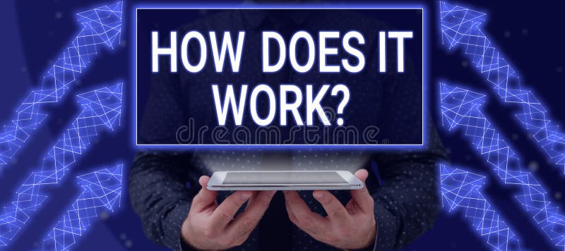 Hand Writing Sign How Does it Work QuestionAsking on How Stuff Being ...