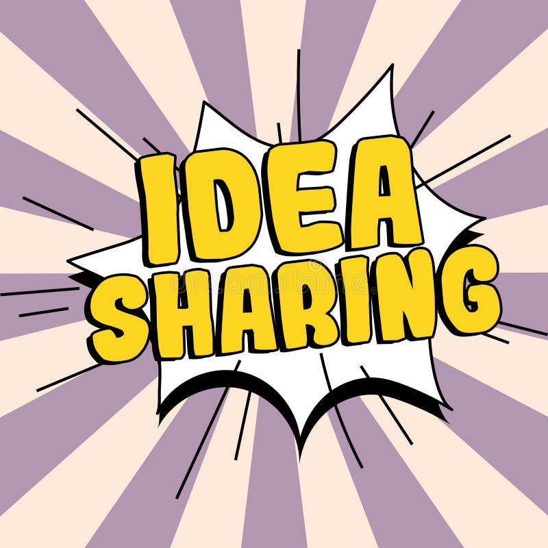 Text Showing Inspiration Idea Sharing. Internet Concept Startup Launch ...