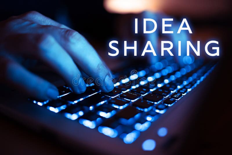 Text Sign Showing Idea Sharing. Internet Concept Startup Launch ... Text Sign Showing Idea Sharing. Internet Concept Startup Launch ...