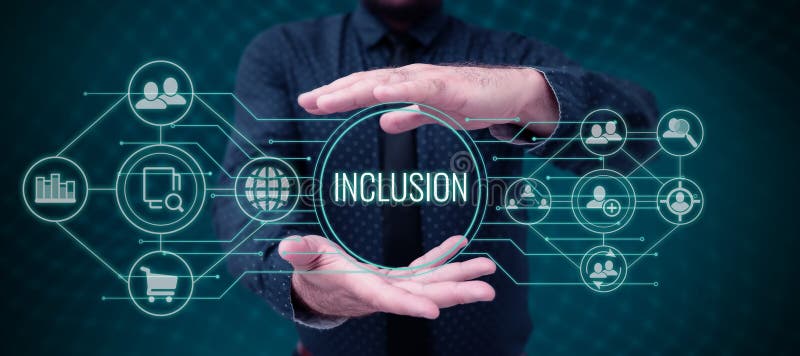 Hand Writing Sign Inclusion. Concept Meaning Action State Including of ...