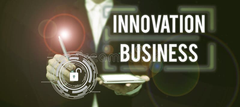 Text Sign Showing Innovation Business. Concept Meaning Introduce New ... Text Sign Showing Innovation Business. Concept Meaning Introduce New ...