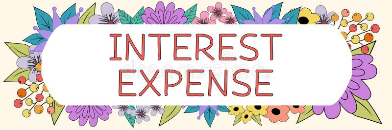 Hand Writing Sign Interest Expense. Word Written on Connects Computers ...