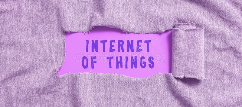 Hand Writing Sign Internet of Things. Word Written on Innovation ...