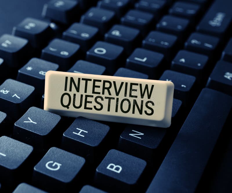 Hand Writing Sign Interview Questions. Business Idea Typical Topic ...