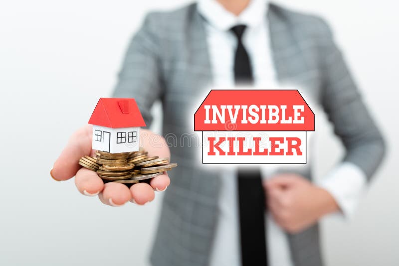 Hand Writing Sign Invisible Killer Internet Concept Presence Into The