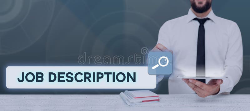 Text Showing Inspiration Job Description. Business Concept a Document ...