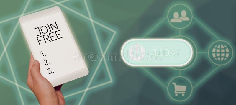 Hand Writing Sign Join Free. Word for the Act or an Instance of Joining ...