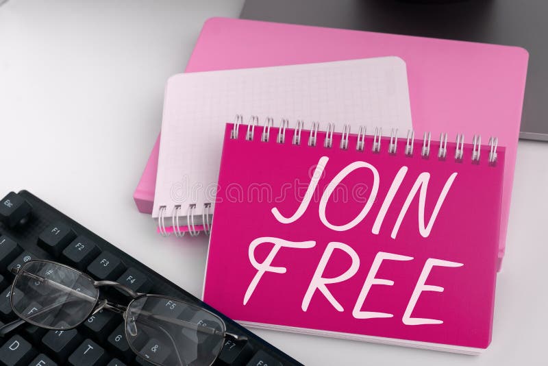 Hand Writing Sign Join Free. Word for the Act or an Instance of Joining ...