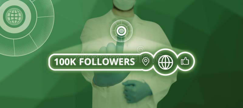 Hand Writing Sign 100K Followers. Concept Meaning Number of Individuals ... Hand Writing Sign 100K Followers. Concept Meaning Number of Individuals ...