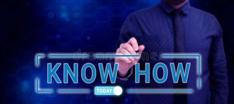 Hand Writing Sign Know How. Business Showcase the Process To Learn of ...