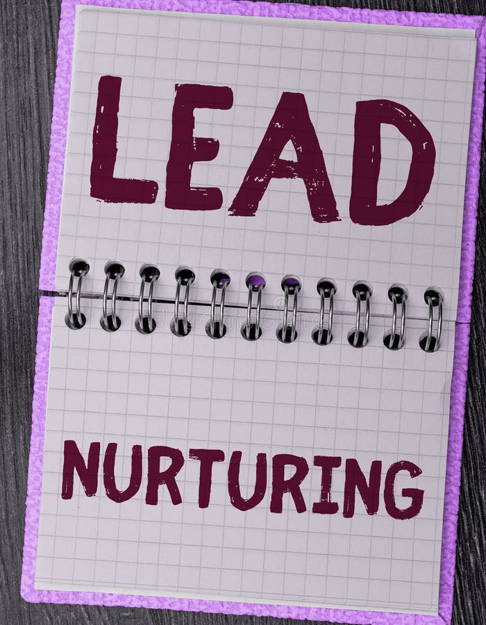 Hand Writing Sign Lead Nurturing. Internet Concept Method of Building a ...