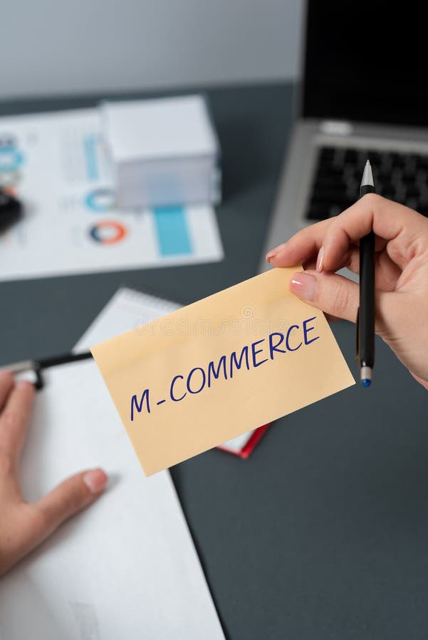 Sign Displaying M Commerce. Internet Concept Commercial Transactions ... Sign Displaying M Commerce. Internet Concept Commercial Transactions ...