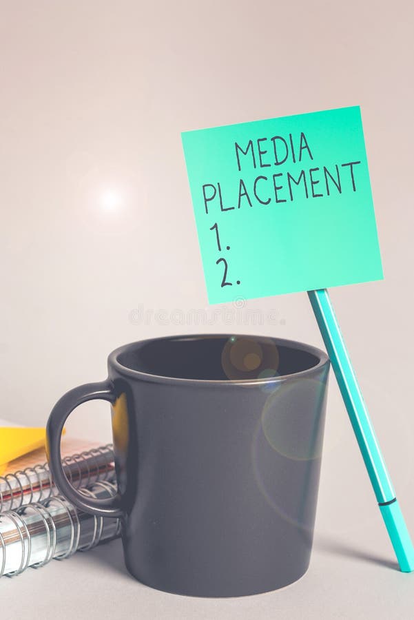 Hand Writing Sign Media Placement. Business Idea Inserting a Digital Ad ... Hand Writing Sign Media Placement. Business Idea Inserting a Digital Ad ...