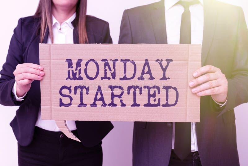 Conceptual Caption Monday Startedgetting Ready for New Week Rest is ...