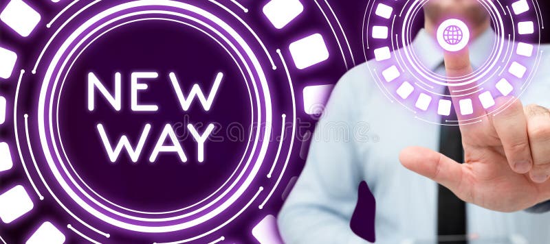 Hand Writing Sign New Way. Internet Concept To Move from One Place To ...