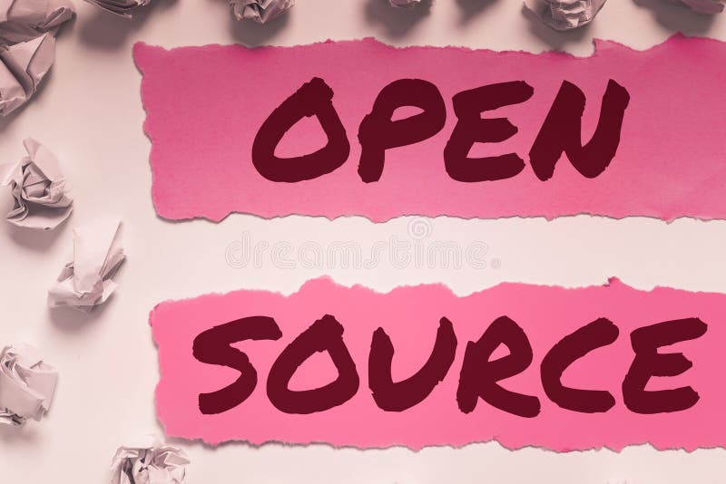 Conceptual Display Open Source Concept Meaning Contains The Source Code That Can Be Modified