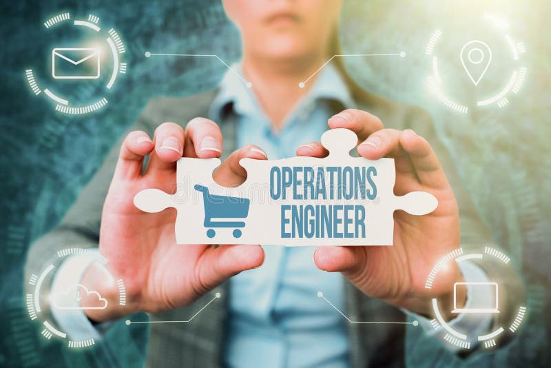 Sign Displaying Operations Engineer. Business Concept Analyze and ...