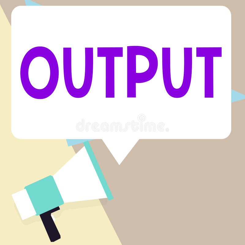 Hand Writing Sign Output Concept Meaning The Final Result Of Something