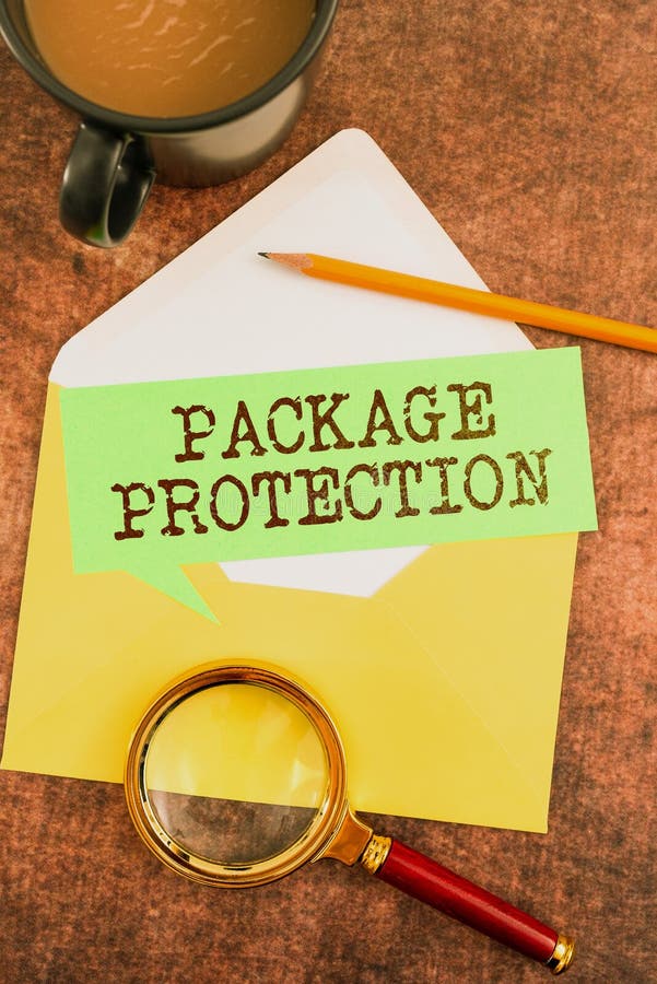 Hand Writing Sign Package ProtectionWrapping and Securing Items To ...