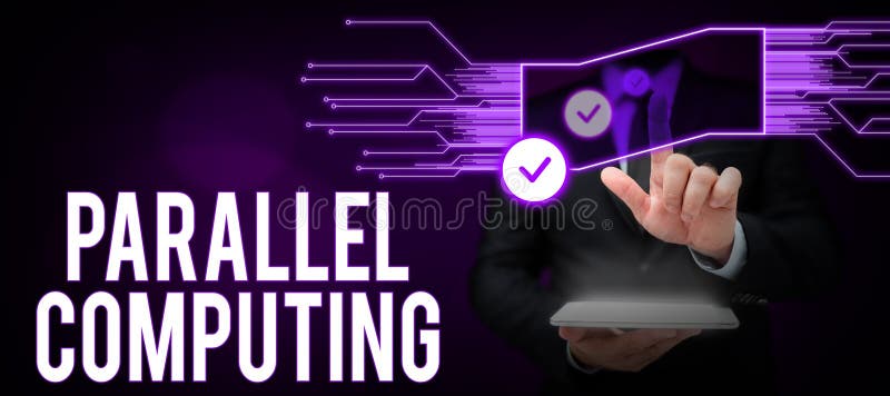 Hand Writing Sign Parallel Computing. Word for Simultaneous Calculation ... Hand Writing Sign Parallel Computing. Word for Simultaneous Calculation ...