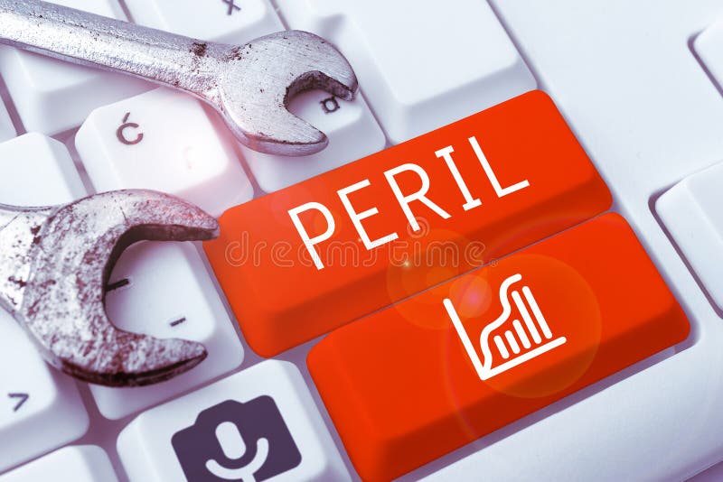 Text Caption Presenting Peril. Business Idea Indicates Something ...