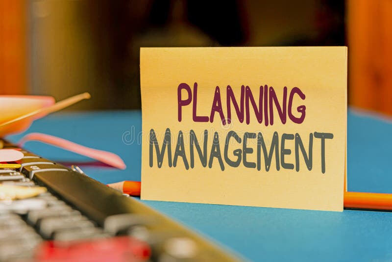 Hand Writing Sign Planning Management. Business Concept Act or Process ...