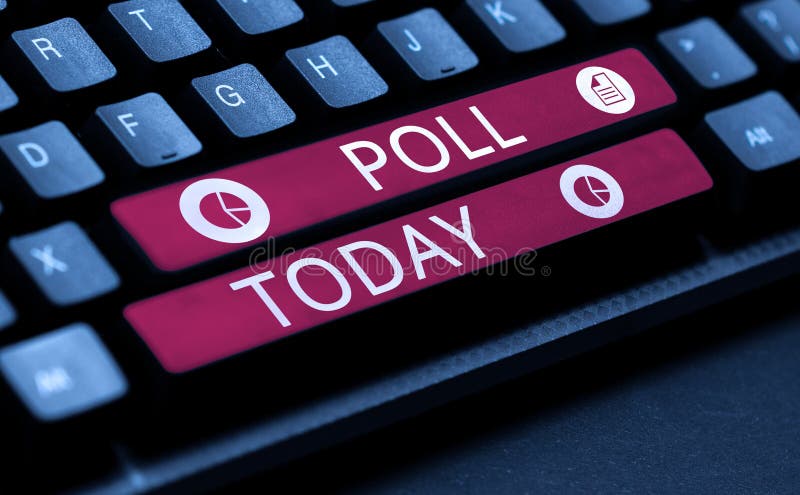 Text Caption Presenting Poll. Business Showcase Record of the Number of ...