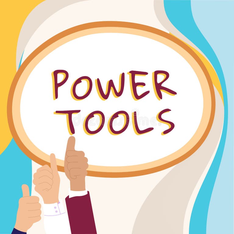 Conceptual Display Power Tools. Business Concept Tool that is Actuated ...