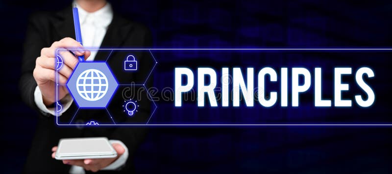 Hand Writing Sign Principles. Concept Meaning Fundamental Truth that ...