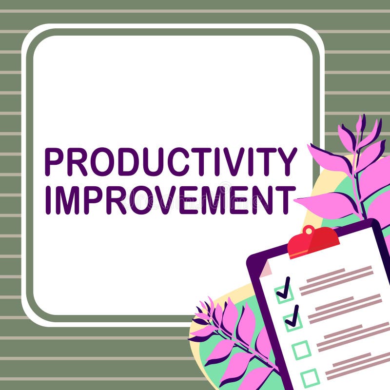 Hand Writing Sign Productivity Improvement. Word Written on Hacking ...