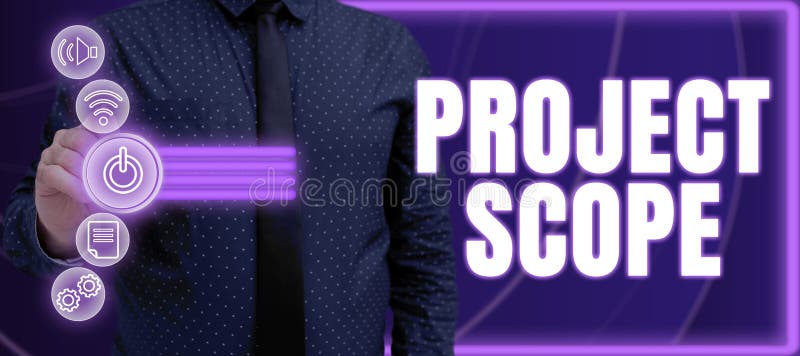 Hand Writing Sign Project Scope. Business Idea Evaluation of Work ...