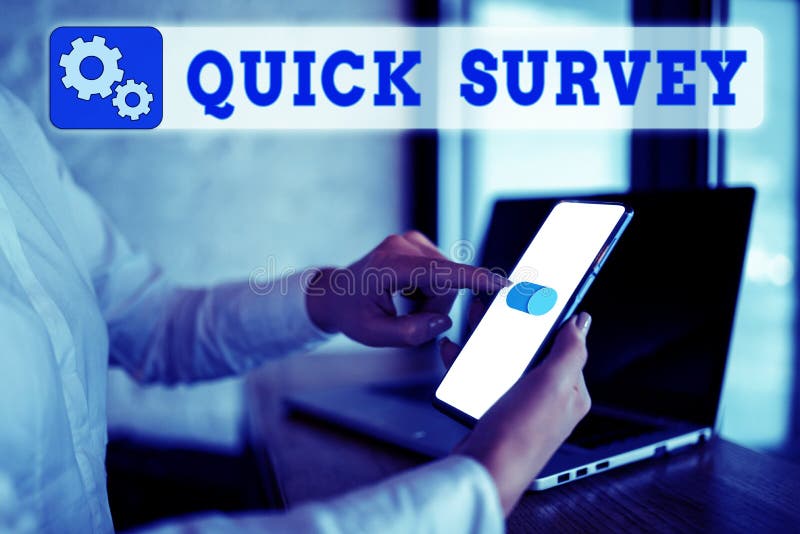 Text Sign Showing Quick Survey. Word for Conduct Fast Check on ... Text Sign Showing Quick Survey. Word for Conduct Fast Check on ...