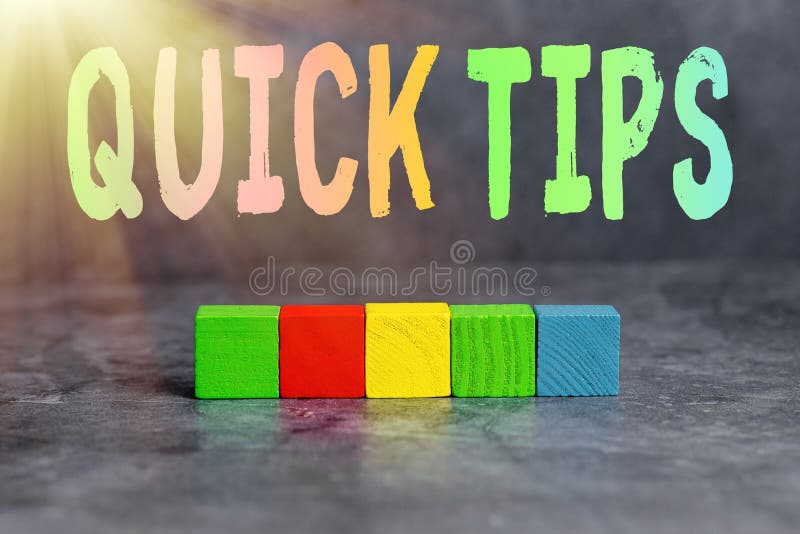 Hand Writing Sign Quick Tips. Business Showcase Small but Particularly ...