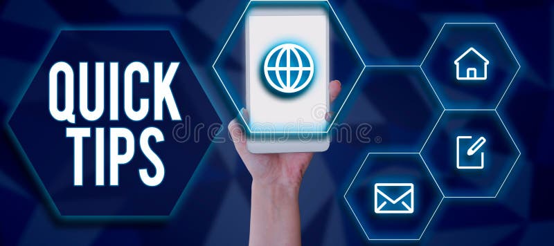 Hand Writing Sign Quick Tips. Conceptual Photo Small but Particularly ...