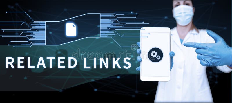 Hand Writing Sign Related Links. Concept Meaning Website Inside a ...