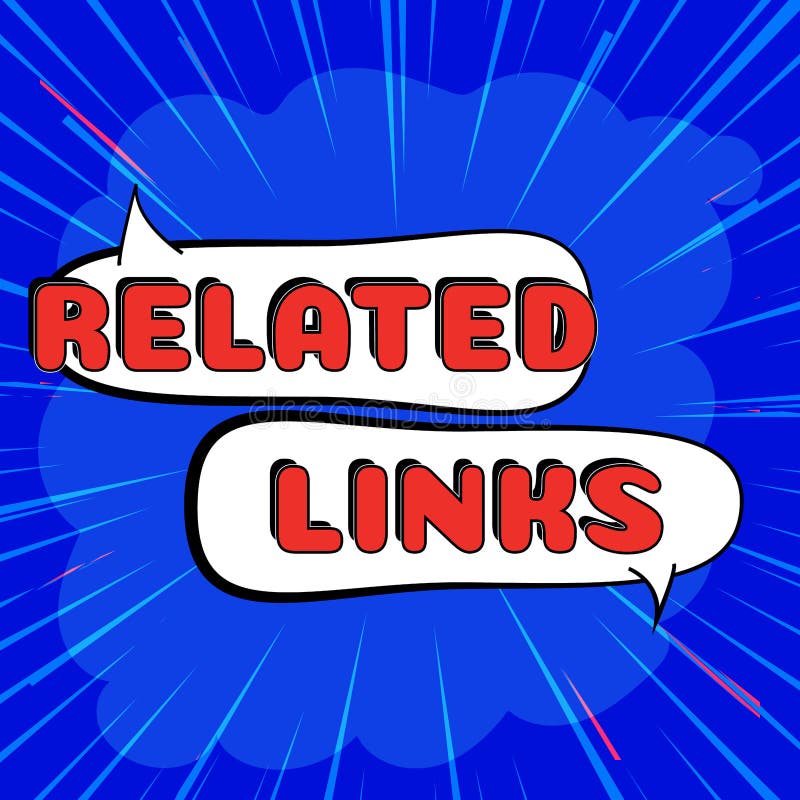 Hand Writing Sign Related Links. Internet Concept Website Inside a ...