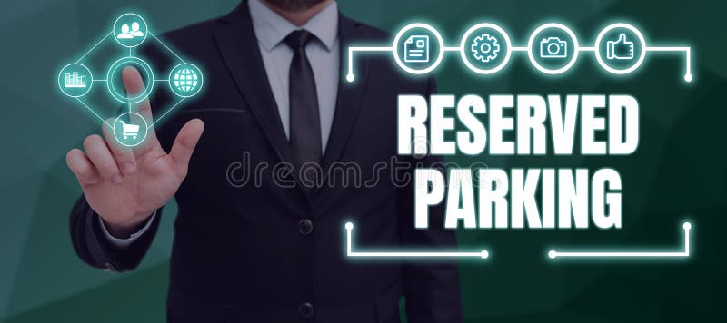 Handwriting Text Reserved Parking. Concept Meaning Develop Machines ...