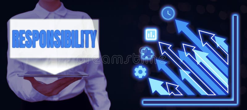Text Sign Showing Responsibility. Conceptual Photo Having Control Over ...