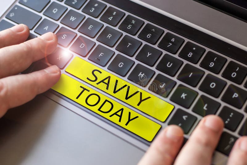 Hand Writing Sign Savvy. Business Overview Having Perception ...