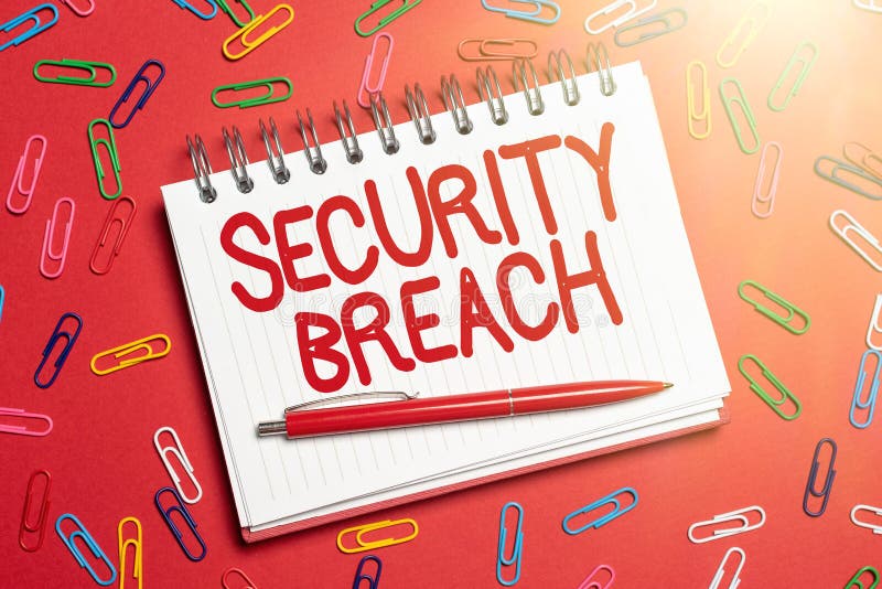 Text Caption Presenting Security Breach. Concept Meaning Incident that ...
