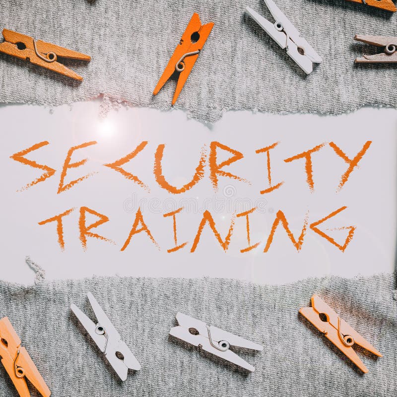 Hand Writing Sign Security Training. Business Approach Providing ...
