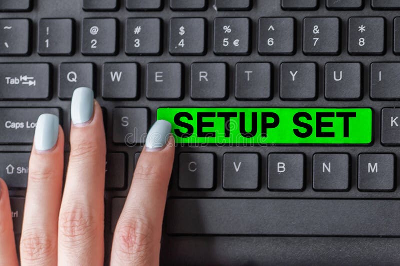 Hand Writing Sign Setup Set. Concept Meaning the Manner, Position, or ...