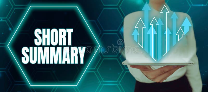 Hand Writing Sign Short Summary. Conceptual Photo Brief Statement of ...