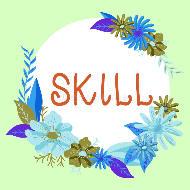 Hand Writing Sign Skill. Word Written on Ability To Use One S Knowledge ...