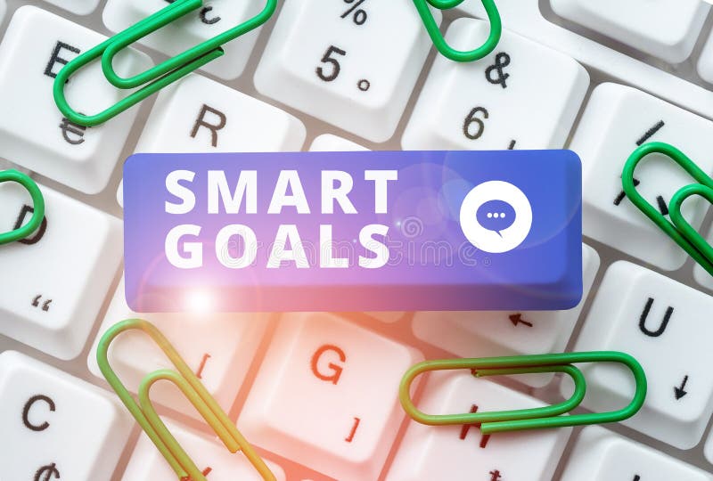 Hand Writing Sign Smart Goals. Concept Meaning Mnemonic Used As a Basis ...