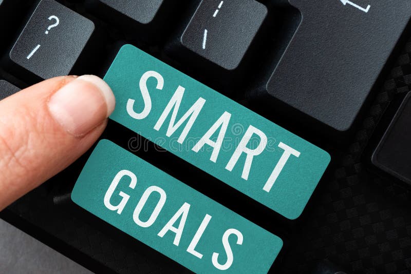 Hand Writing Sign Smart Goals. Internet Concept Mnemonic Used As a ...