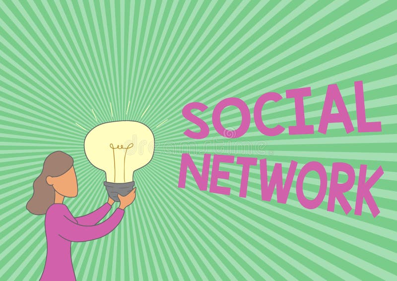 Hand Writing Sign Social Network. Concept Meaning a Framework of ...